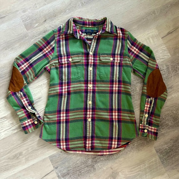 Polo Ralph Lauren | Tops | Polo Ralph Lauren Elbow Patch Flannel | Poshmark